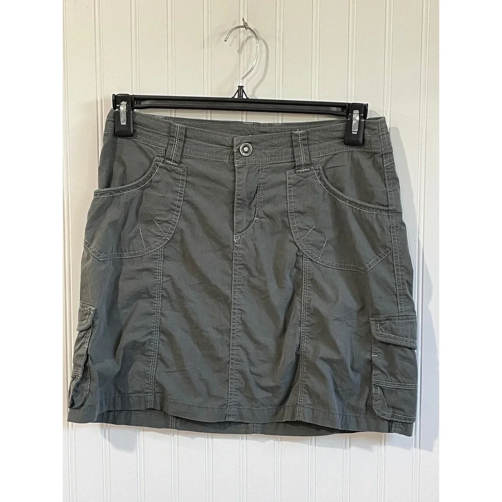 Kuhl | Skirts | Kuhl Mini Skirt Womens 4 Olive Green Cargo Hiking ...